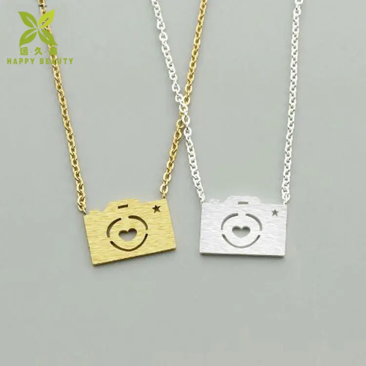 Stainless Steel Gold Silver Hidden Camera Pendant Necklace Jewelry ...