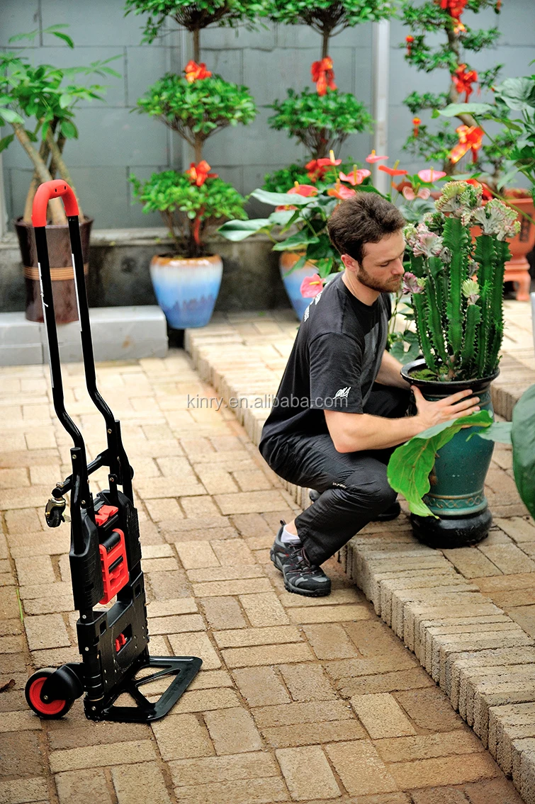 2 In 1 Trolley 120kg Capacity Multi-position Folding Hand Truck ...