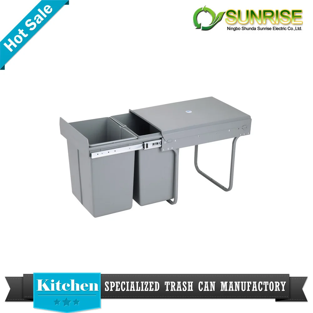 Kitchen Bin Waste Collector Connect To Cabinet Door Trash Bin/concealed ...