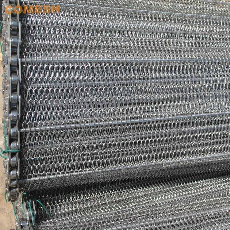 Stainless Steel Chain Drive Wire Mesh Belt / Metal Wire Conveyor Belts ...