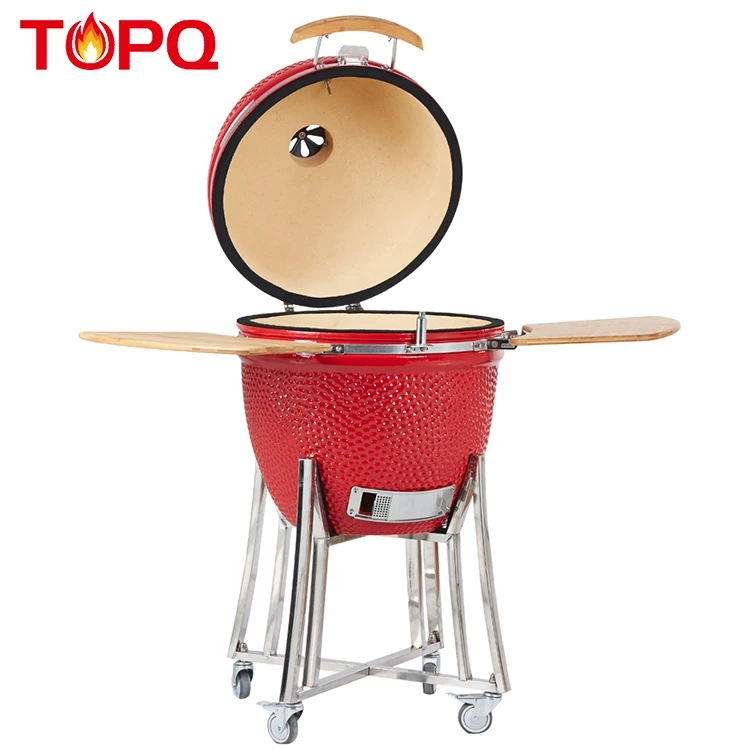 TOPQ Portable Clay Tandoor Oven - 23 Inch Kamado Grill