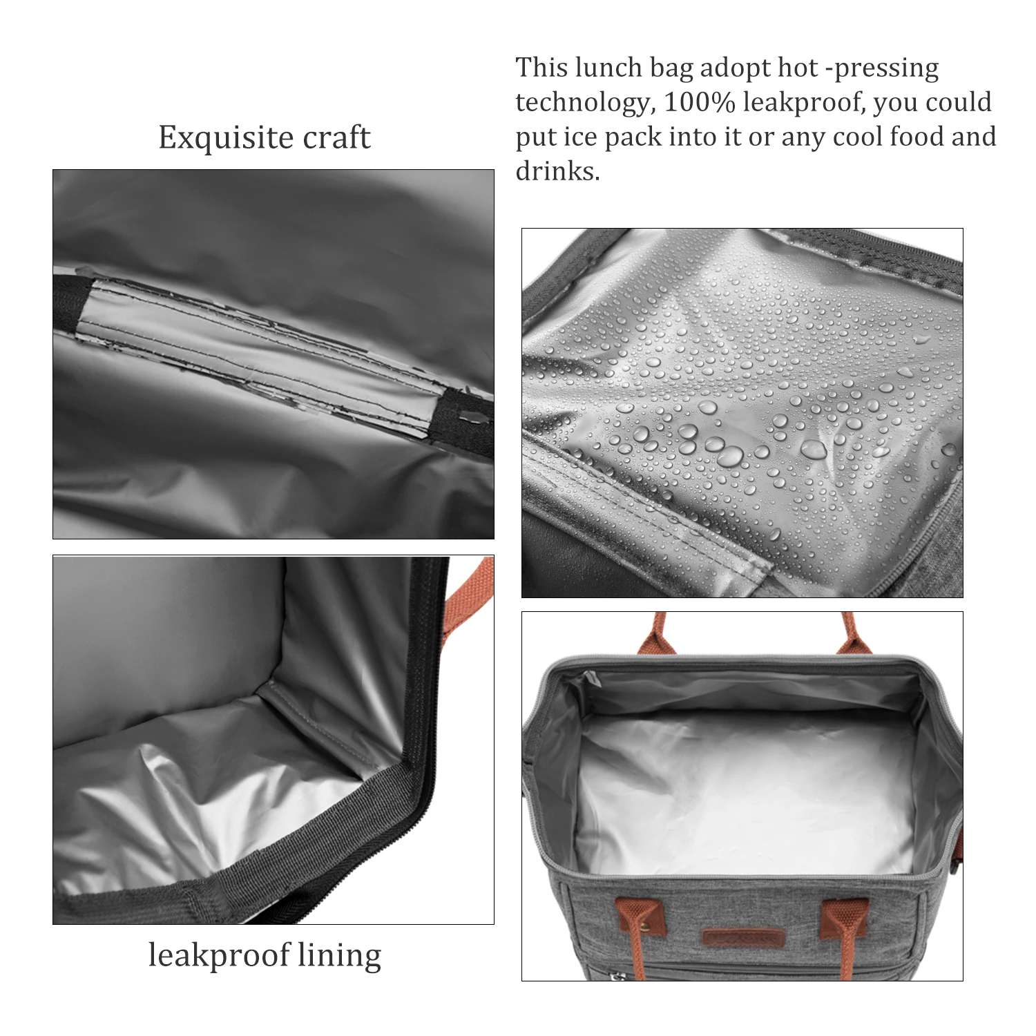 Lokass Double-deck Insulated Lunch Tote Cooler Bag Double Decker Cooler ...