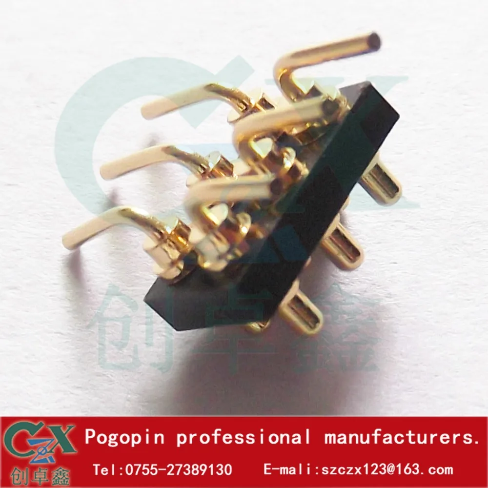 6pin Two Row Bended Pogo Pin Right Angle Pogo Pin Connector Spring Loaded Male Buy 6pin Two