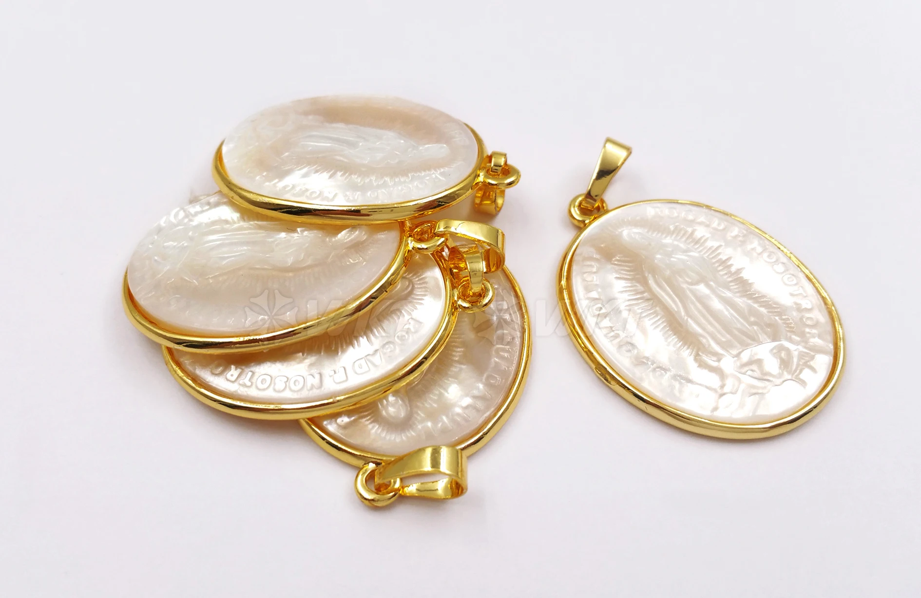 WT-P1353 Newest Big Hand Make Carved Virgin of Maria Pendant,24k Gold ...