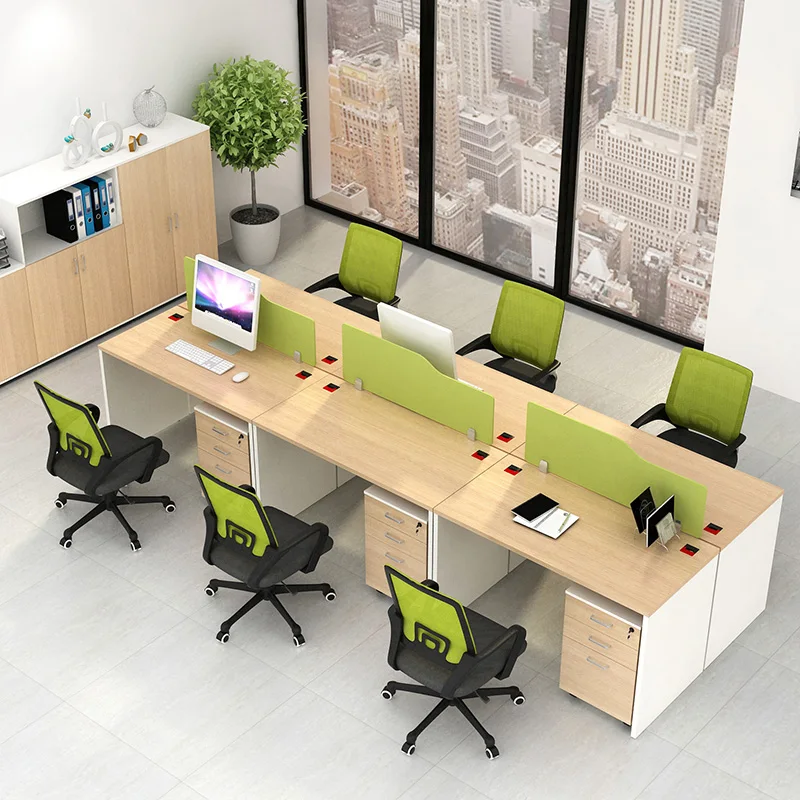 Moderne 6 person büro computer workstation schreibtisch büro partner ...