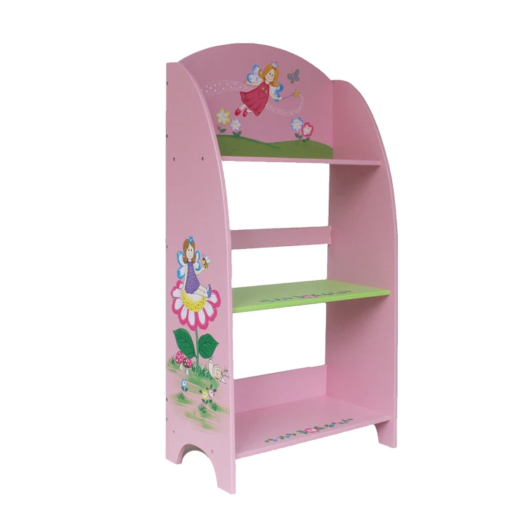 Luxury Princess Wooden Children Lovely Colorful Wooden Kids Bookshelf ...