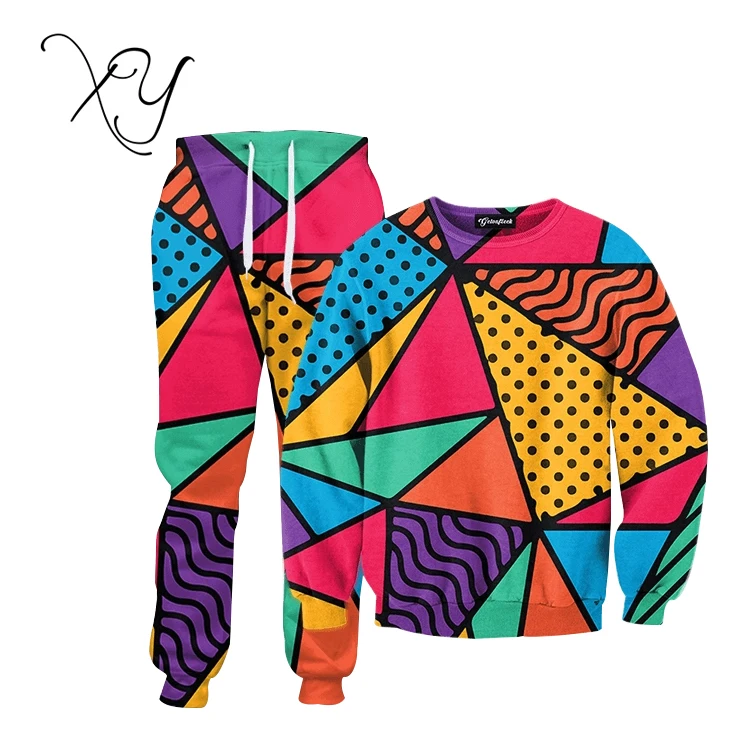 New Style Tracksuit Bright-colored Sublimation Printed Leisure Style ...