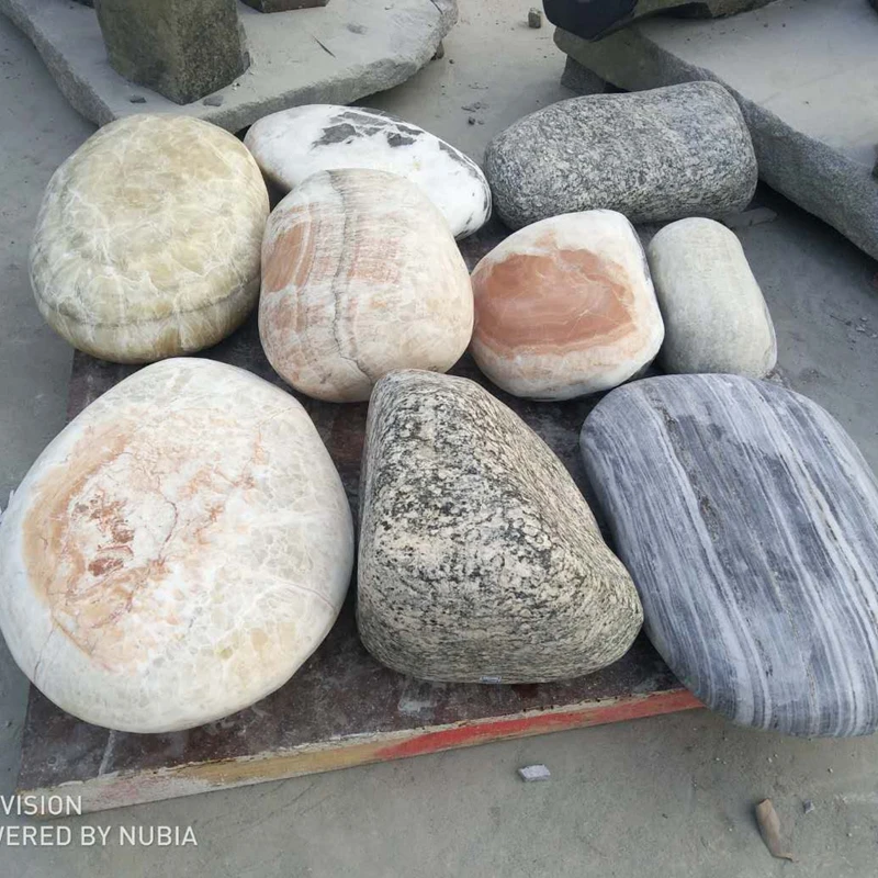 20-60cm Mixed Colors Garden Landscaping Stone Marble Polished Boulder ...