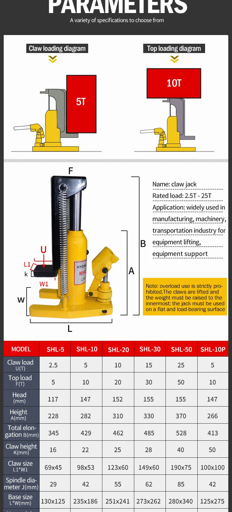 2.5T-50T Hydraulic Car Jacks - Reliable Manual Lift Solutions
