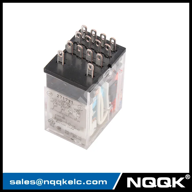 Plug-in Relay Led 14 Pin 4pdt 5a 110vdc My4in 100/110dc Power Relays ...