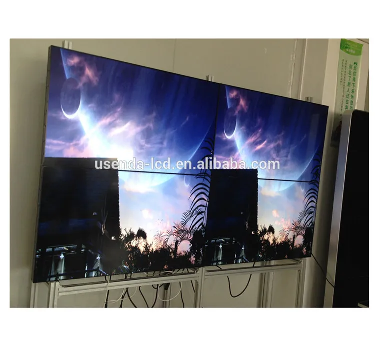 Narrow Bezel Less Tv HD 49 Inch Floor Stand Advertising Monitor Lcd ...