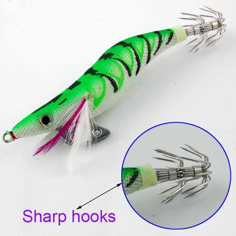 Wholesale Squid Jig Hooks 3.0# Luminous Squid Jigs Hard Fishing Lures ...