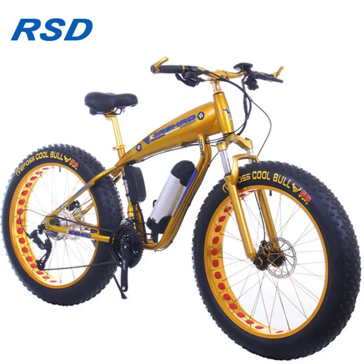 Gold Electric Bicycle 2018, 36V 10Ah E Bike with 350W Motor, Lithium ...