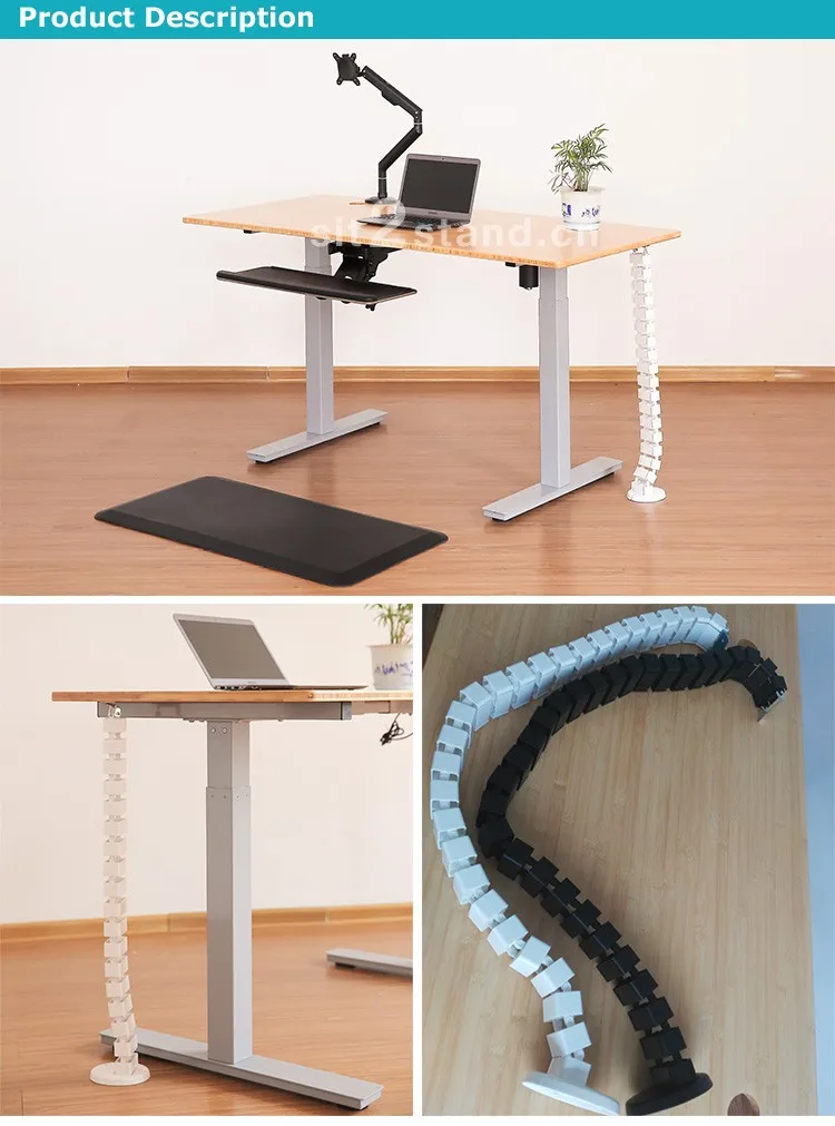 Height Adjustable Cable Management for Standing Desks