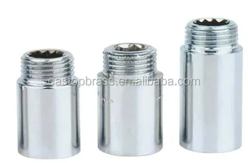 1/2" Bsp/npt Male Female Pipe Chrome Plated Straight Chromed Nipple ...