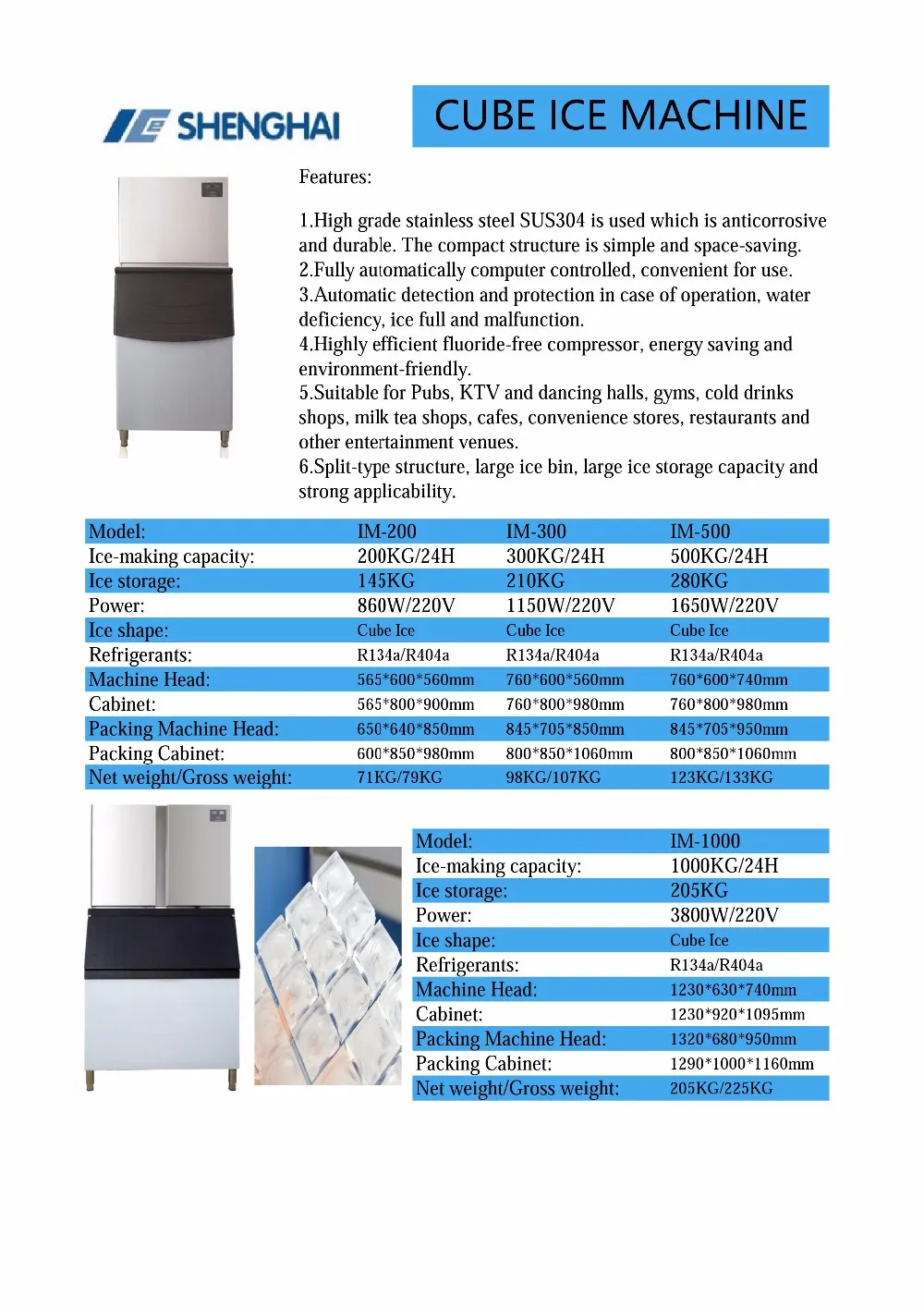 200kg Per Day Cube Ice Maker Small Machine Cube Ice Machine Im-200 ...