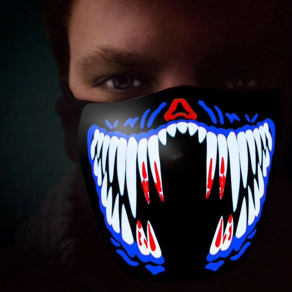 Dj Sound Activated Led Mask,Fashion Custom Neon Party Mask For Sale ...