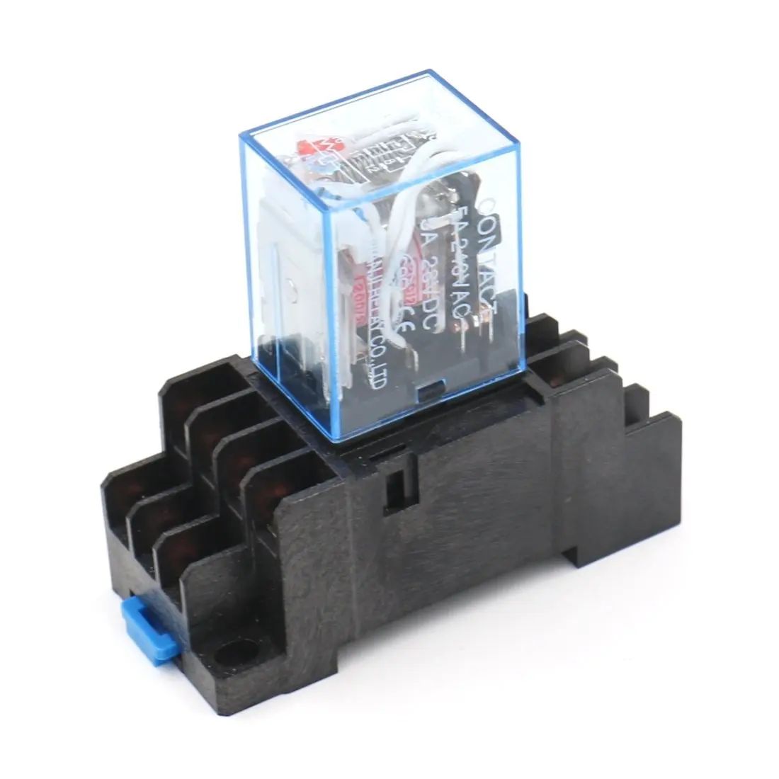 Coil 8Pin DPDT Electromagnetic Power Relay w Socket Base AC220-240V XJS ...