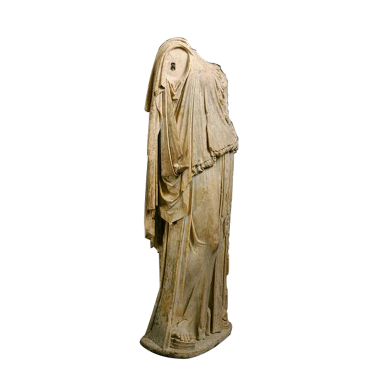 Famous Antique Travertine Headless And Armless Life Size Stone Greek ...
