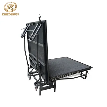 Steel Folding Portable Stage With Wheels And Carpet - Buy Portable ...