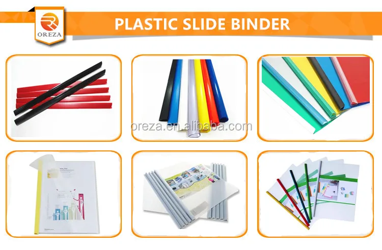 OREZA File Folder Plastic PVC Slide Binder - Smooth & Durable