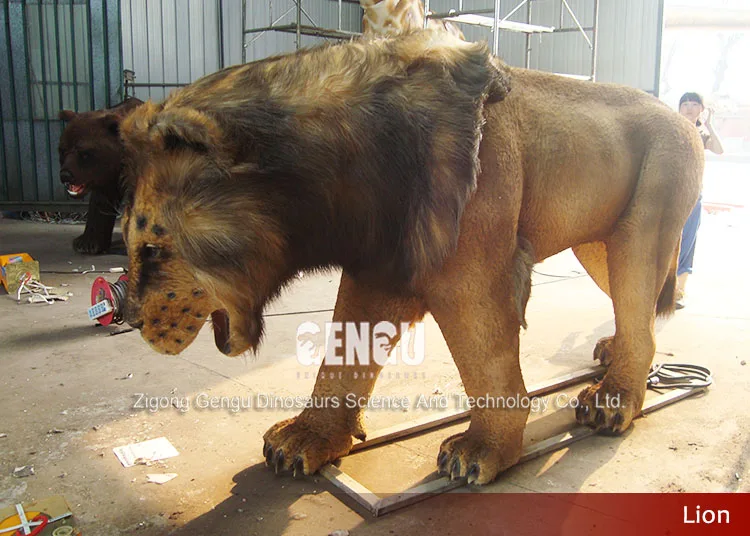 Outdoor Simulation Animal Animatronic Lion - Remote Control