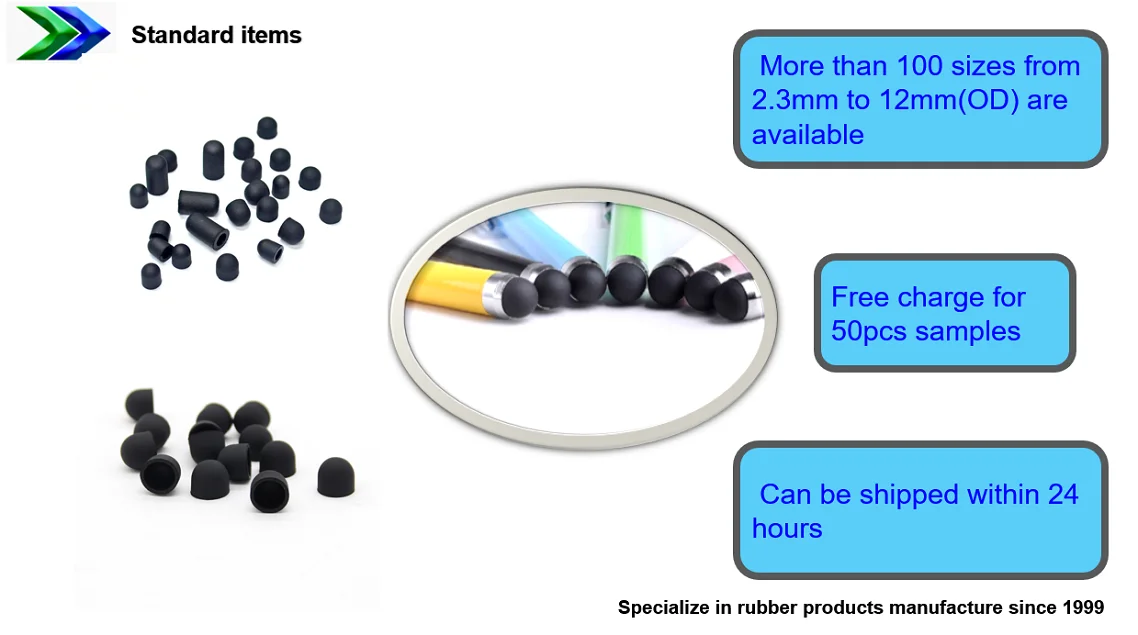Custom Moulding of Black Conductive Silicone Rubber Tips