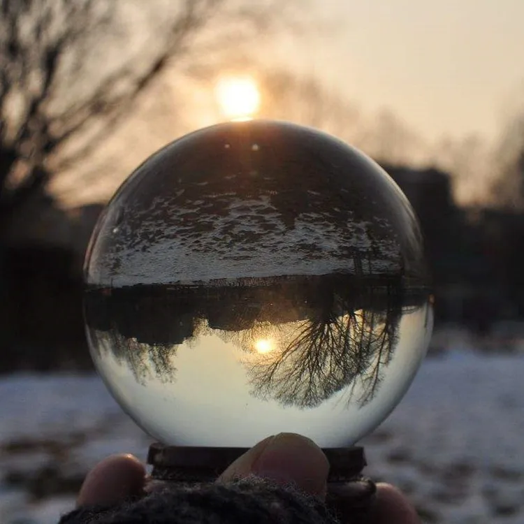 100mm Transparent Decorative Crystal Glass Ball - JLGD
