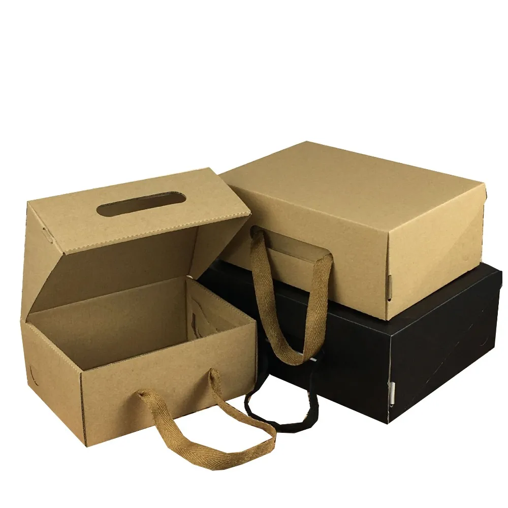 Custom Corrugated Shoe Boxes with Handle for Clothing & Shoes - OEM