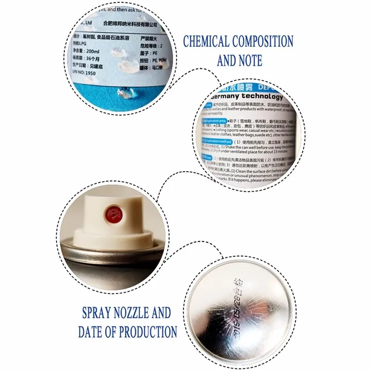 Nano Super Hydrophobic Coating Aerosol Spray for Textiles