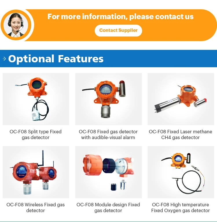 Oc-f08 Wall-mounted Argon Ar Gas Leakage Detector For Industrial Scene ...