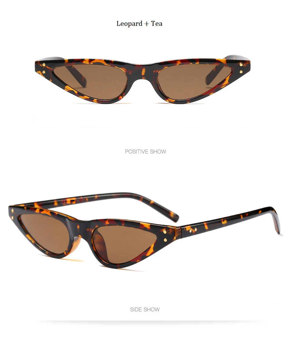 Small Triangle Sunglasses Women Retro Red Eyewear Vintage Glasses Rivet ...