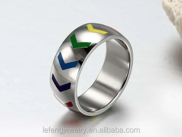 Colorful Silver Lgbt Promise Rings,Silver Gay Mens Promise Rings - Buy ...
