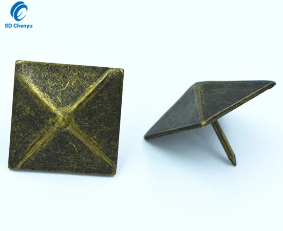 1 Inch Big Pyramid Square Antique Brass Renaissance Upholstery Decor ...