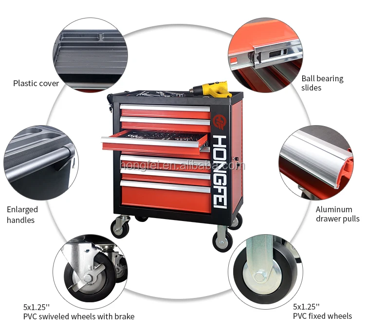 Heavy Duty Rolling Tool Chest Workbench With Ball Bearing Drawers - Buy ...