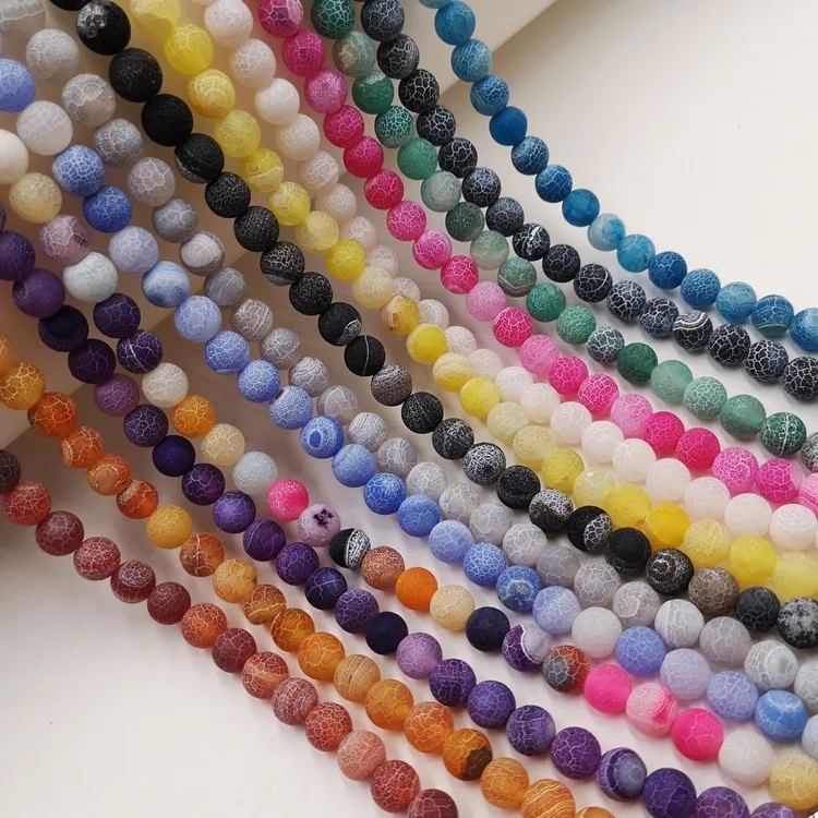 8mm Gemstone Loose Beads Natural Round Stone Making Jewelry Material ...
