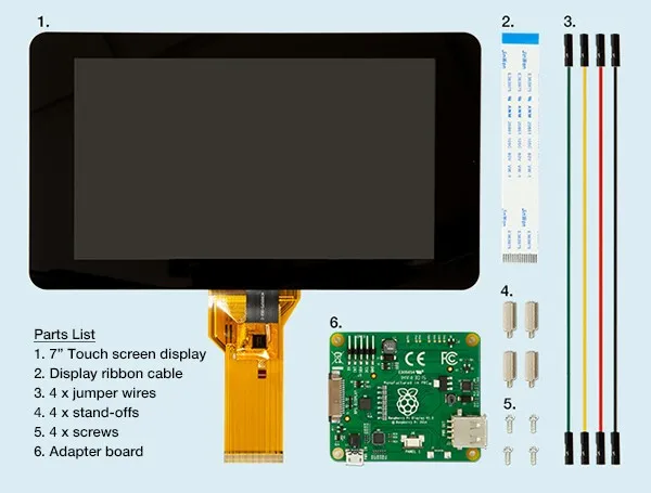 Raspberry Pi Official Screen 7 Inch Touch Screen Display 10 Finger ...
