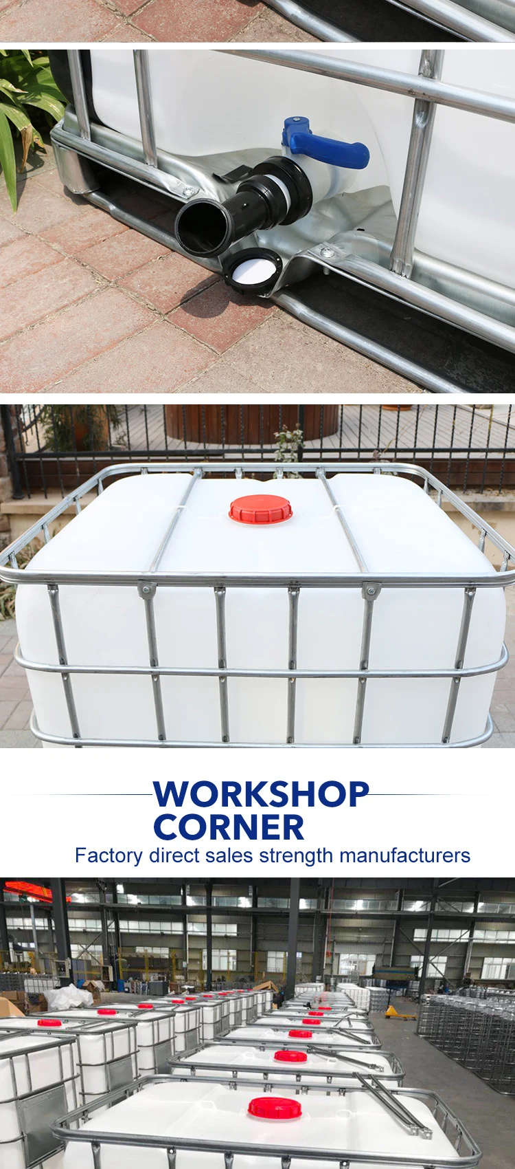 Blue,White,And Black Ibc Tank 1100l Chemical Transportation Container ...