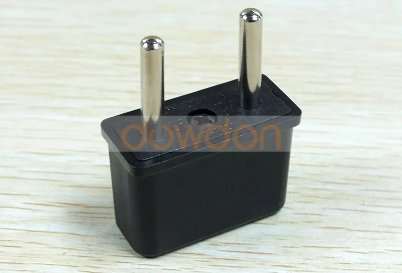 2 Round Pin Euro Travel Adapter Us Eu Ac Power Plug Converter With ...