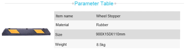 Safety Distance Warning - Parking Curb Stopper Rubber Wheel Stop