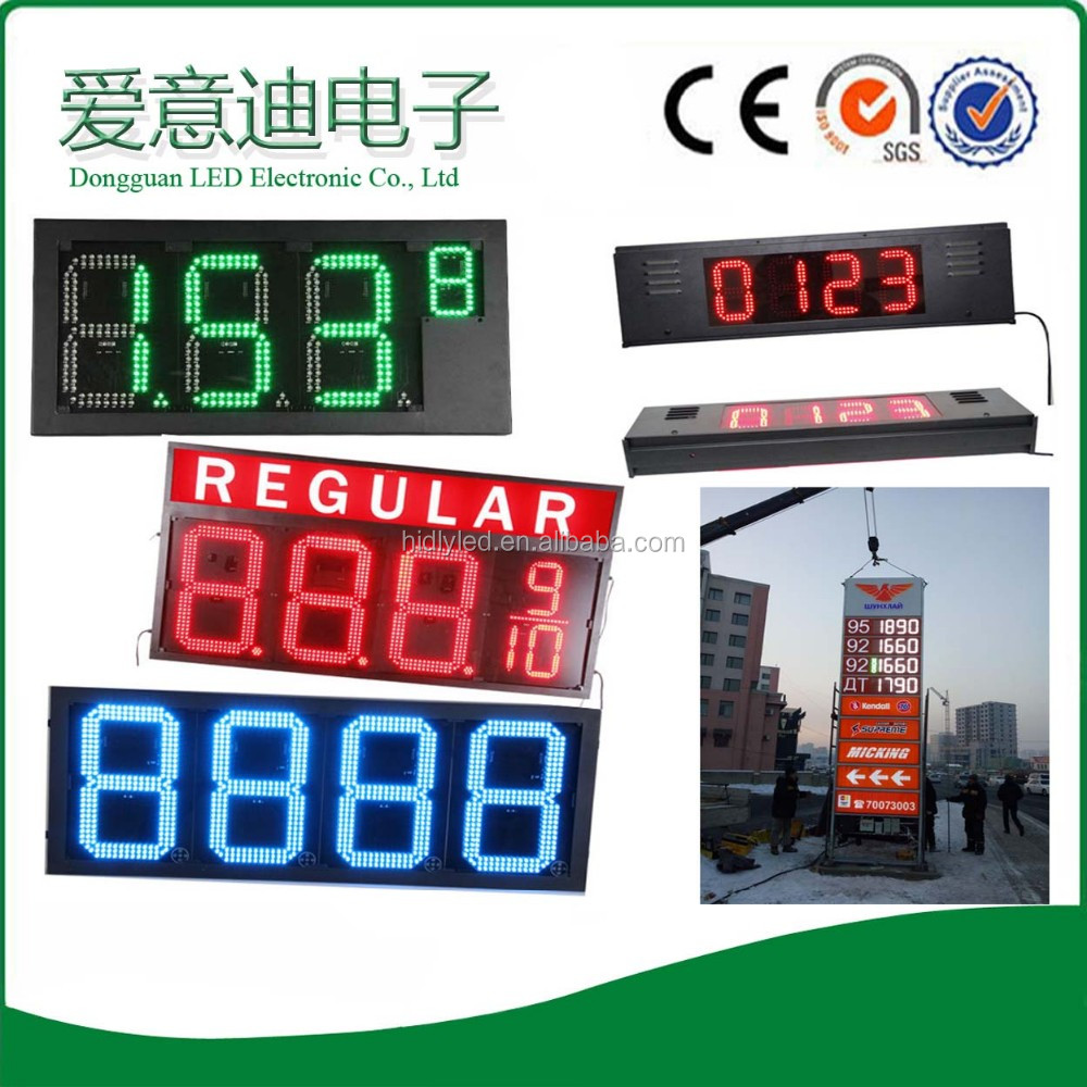 Digital 7 Segment LED Display Screens for Outdoor Use
