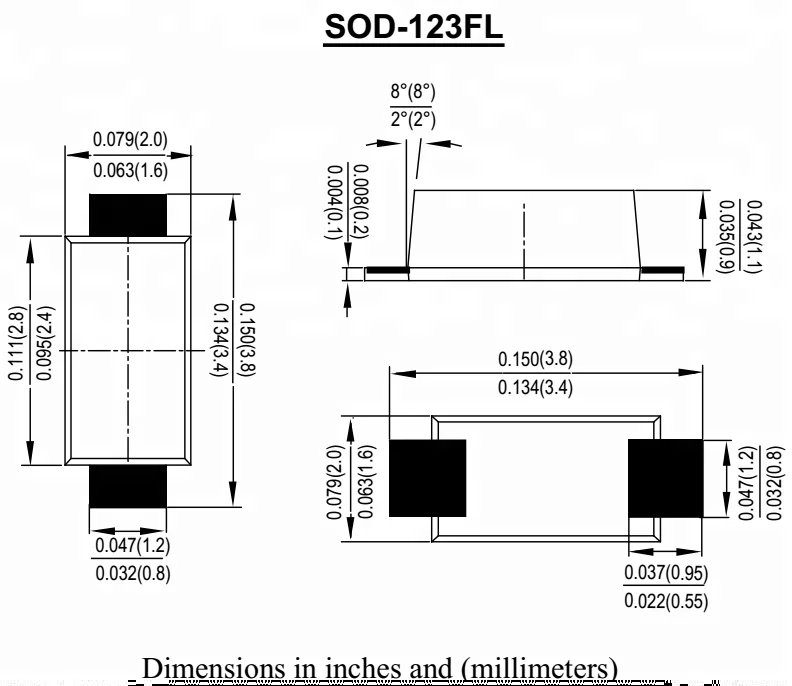 Smd Fast Recovery Diodes F1b Sod123 Package Silk Screen F1m 1a/100v Smd ...