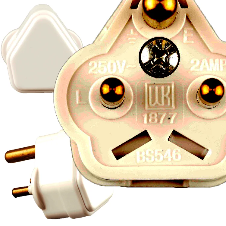 Pc Rewritable Sleeved 2a 220v 3 Round Pin Adapter Power Plug Top - Buy ...