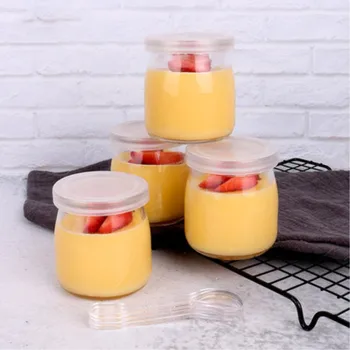 100ml 200ml Clear Yogurt Glass Bottles/pudding Glass Jar/mousse Can ...