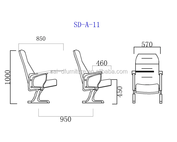 Sd-a-11 Desain Modern Ukuran Standar Tempat Duduk Ultrasound,Kursi Aula ...