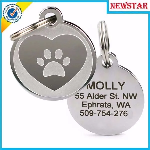 Super Cute Glitter Paw Pet Id Tags For Dogs And Cats Identification ...