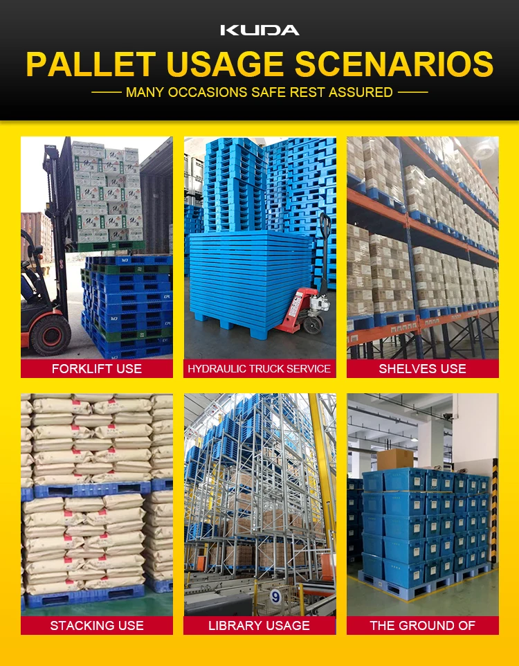 KUDA 1208B-WGTZ Plastic Pallet - 1T Dynamic Load, 4T Static Load