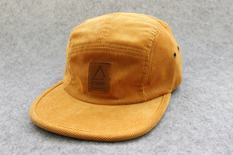 Wholesale Blank Corduroy 5 Panel Twill Running Caps With Woven Label Or ...