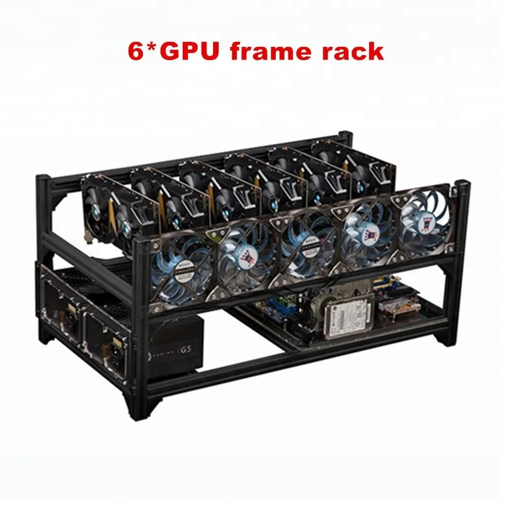 Open Air 6gpus Miner Frame Rack Rig Case For Eth Mining - Buy 6gpus ...