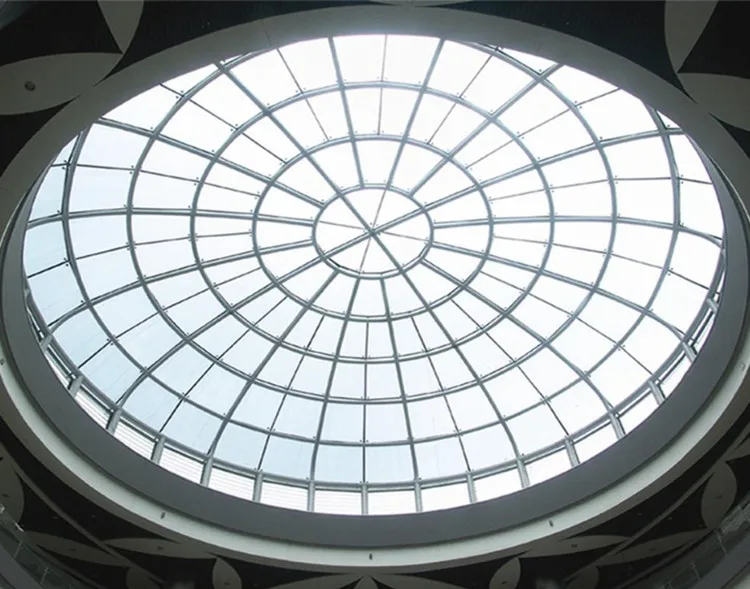 Triangular Shape Prefab Light Gauge Steel Structure Glass Roof Skylight ...